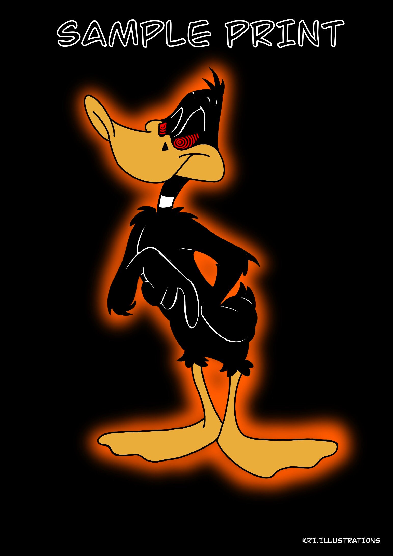 Daffy Duck Gone Mad - Etsy