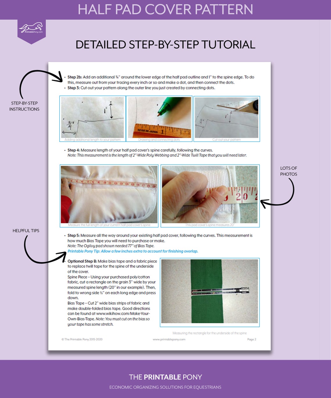 Half Pad Cover Pattern, Printable, Sewing - Etsy