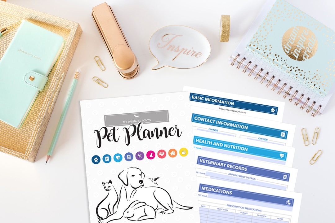 Pet Printable Planner Pack, Digital Download - Etsy