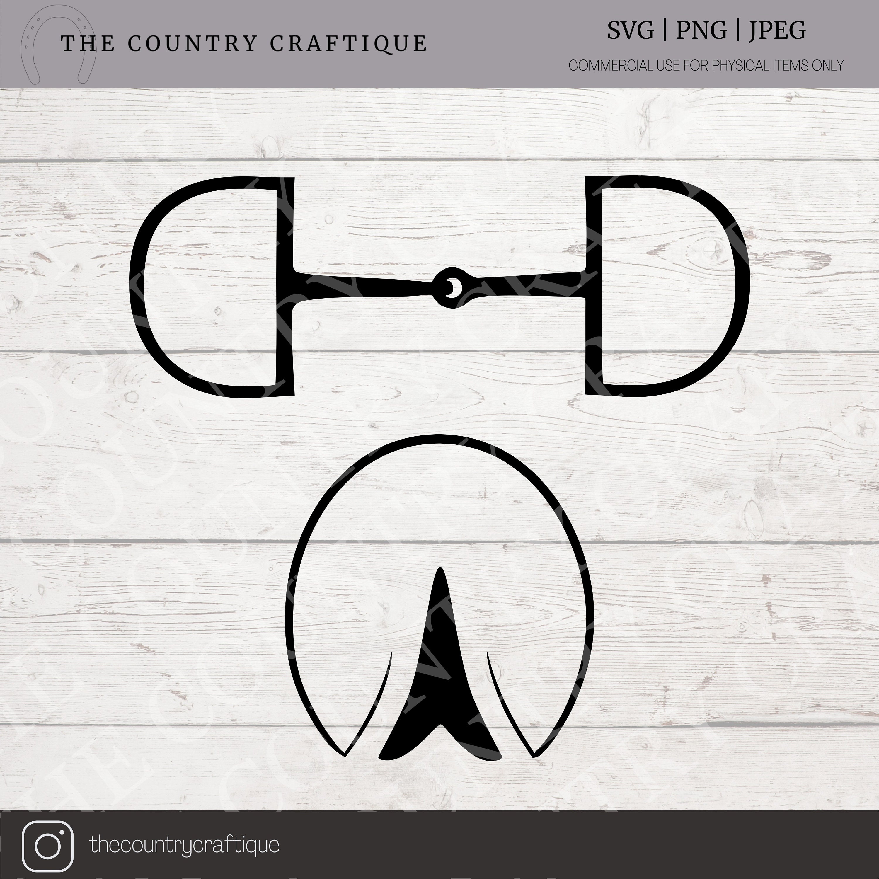 Horse Hoof Snaffle Bit SVG / PNG / JPEG | Horse Bit Svg | Snaffle Bit ...