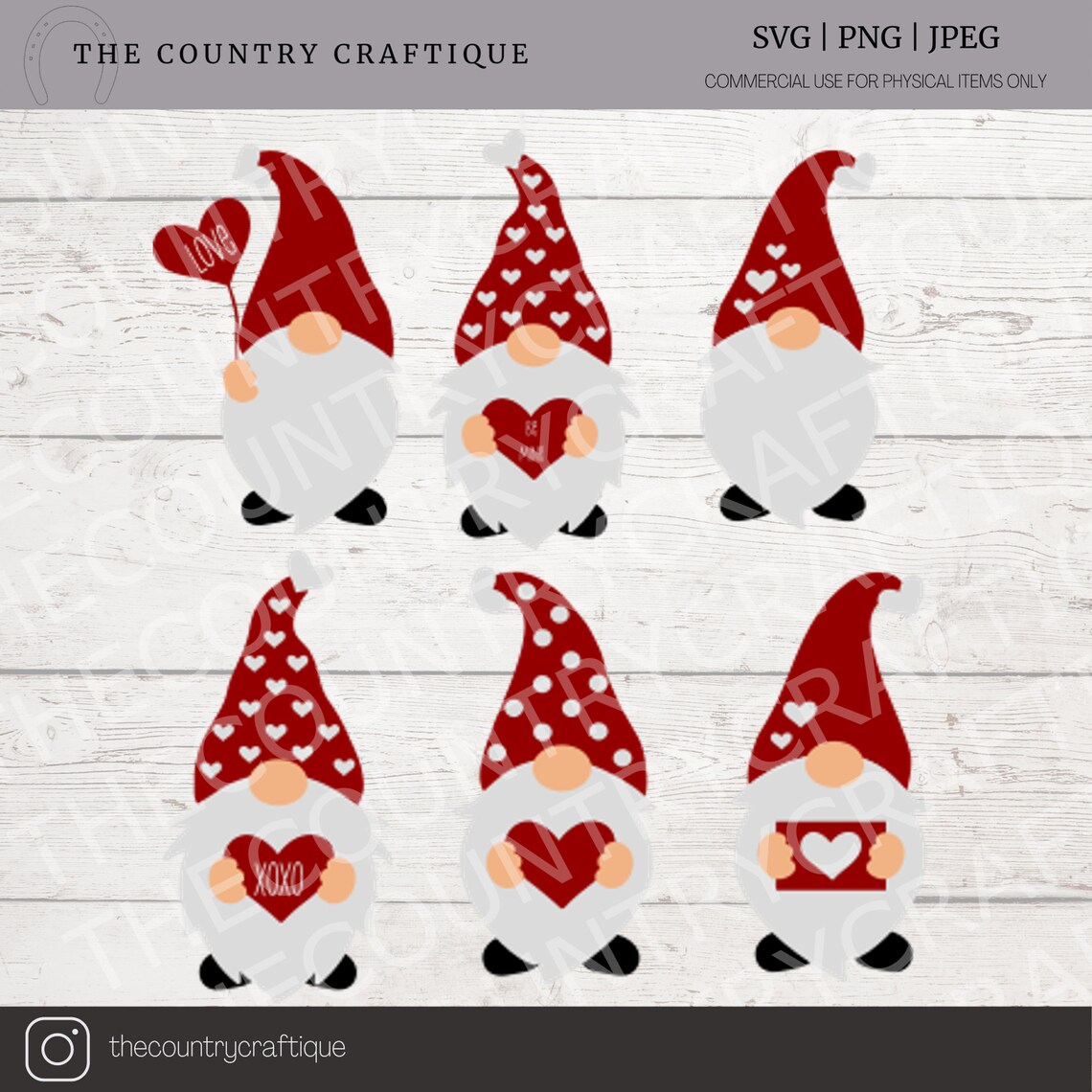 Valentine Gnome SVG / PNG / JPEG | Gnome Svg | Valentine Svg ...