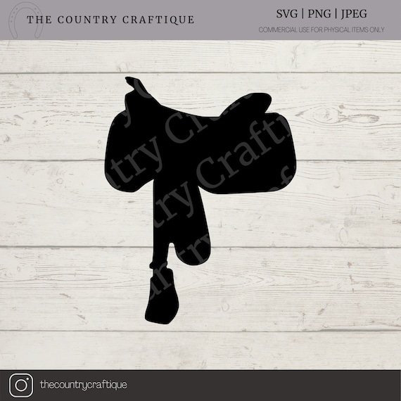 Western Saddle SVG / PNG / JPEG Graphic Equestrian Svg - Etsy