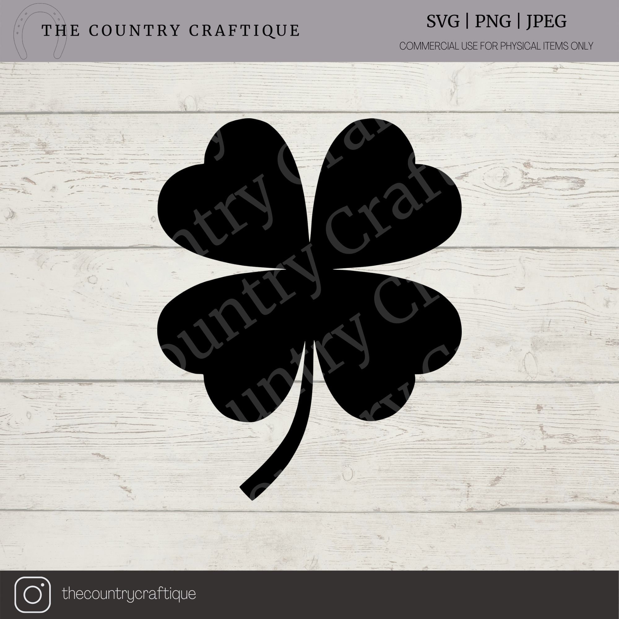 Four Leaf Clover SVG / PNG / JPEG Graphic | Irish Svg | Shamrock Svg - Etsy