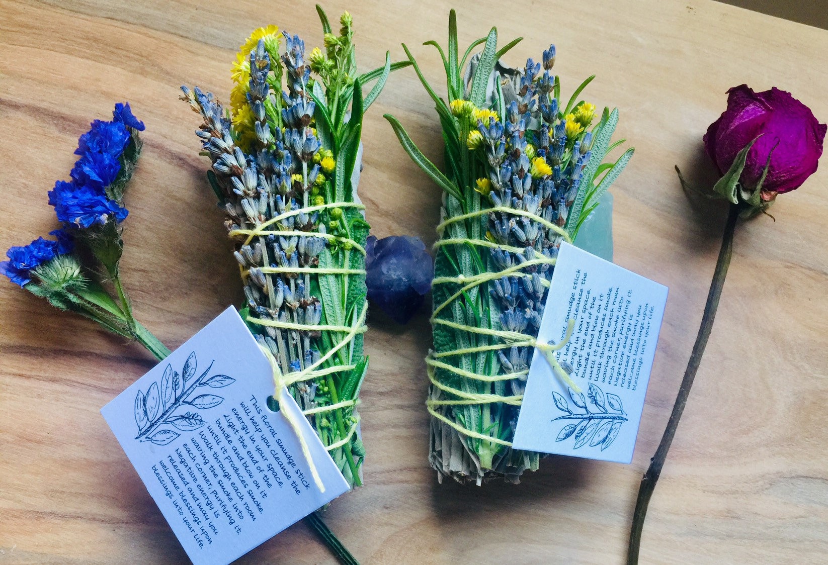 5 Rosemary Lavender Sage Bundles Floral Sage Bundles - Etsy