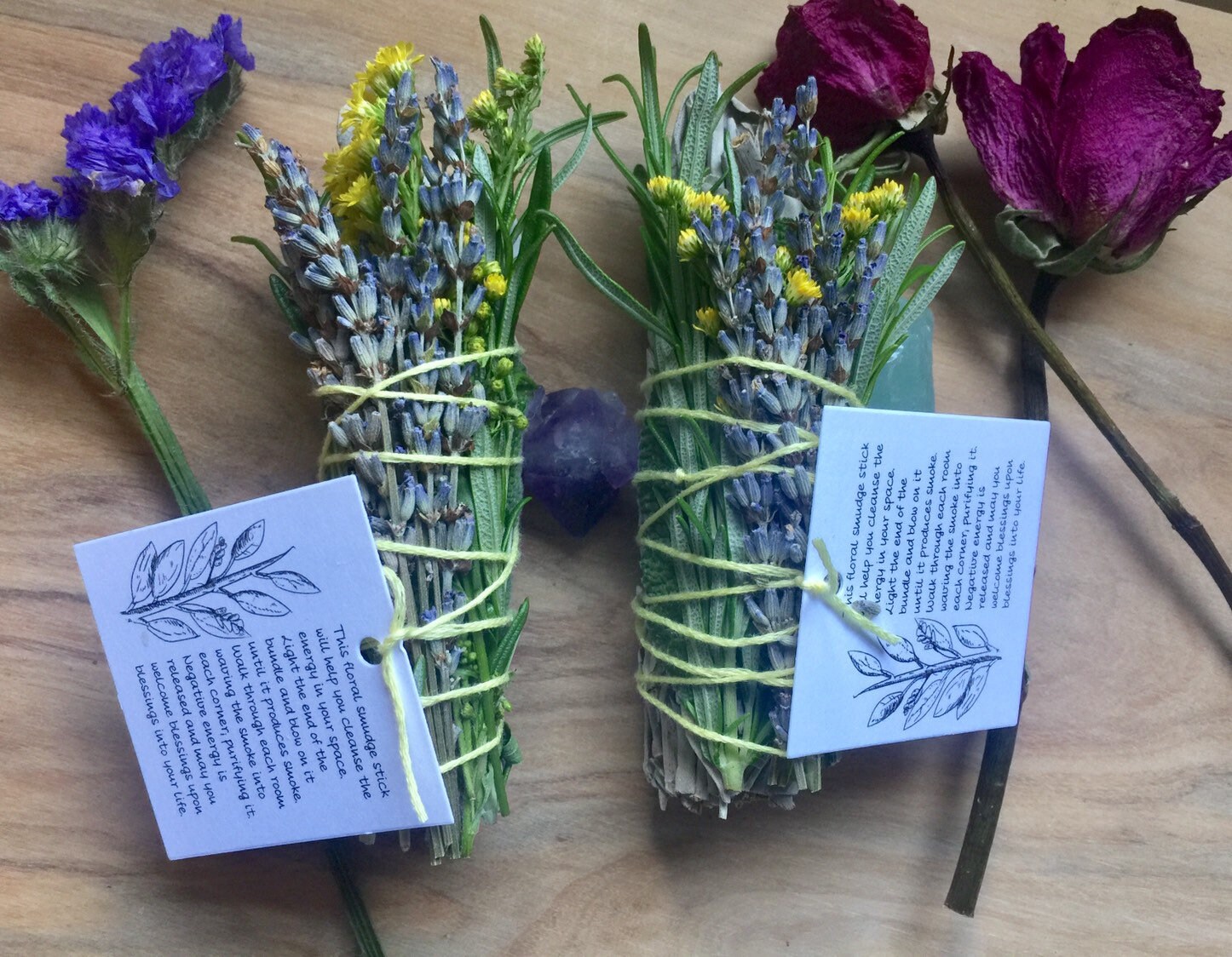 5 Rosemary Lavender Sage Bundles Floral Sage Bundles - Etsy