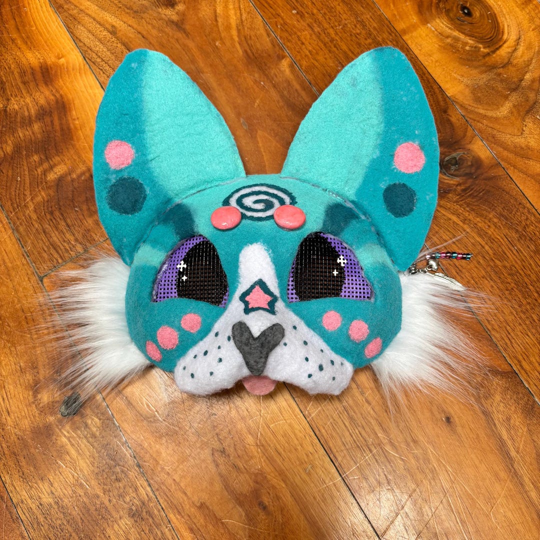 Therian Style Blue Cat Mask- Cosplay - Etsy