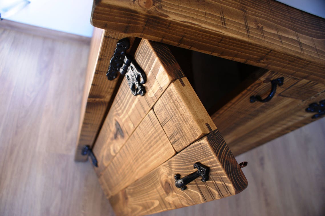 New Solid Chunky Wood Rustic Bathroom Sink Basin Vanity Unit - Etsy UK