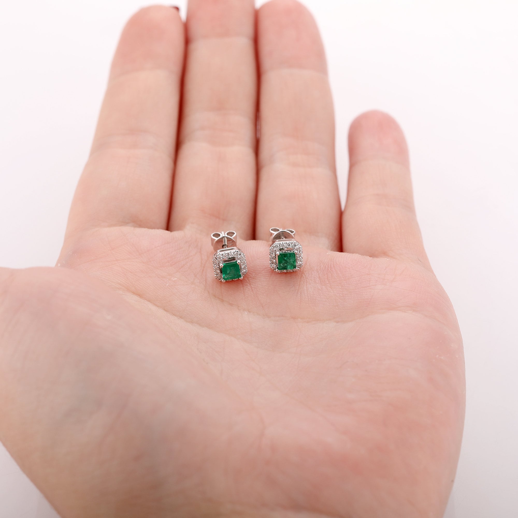 Fancy 0.44CTW Square Cut Natural Emerald Center14k Solid Gold | Etsy