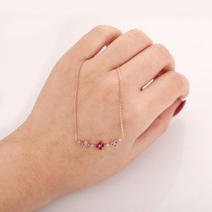 0.21CTW Natural Round Ruby,14k Solid Rose Gold Pendant,ruby Accents ...