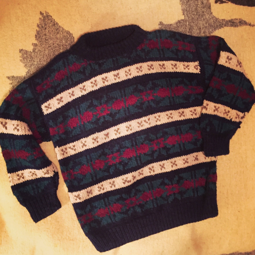 Vintage Oversized Ecuadorian Sweater - Etsy