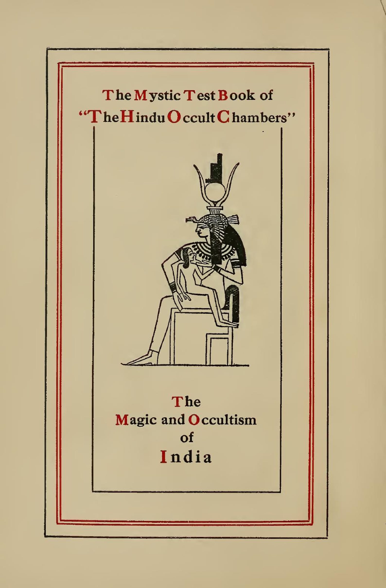The Hindu Occult Chambers the Magic and Occultism of India Hindu and ...