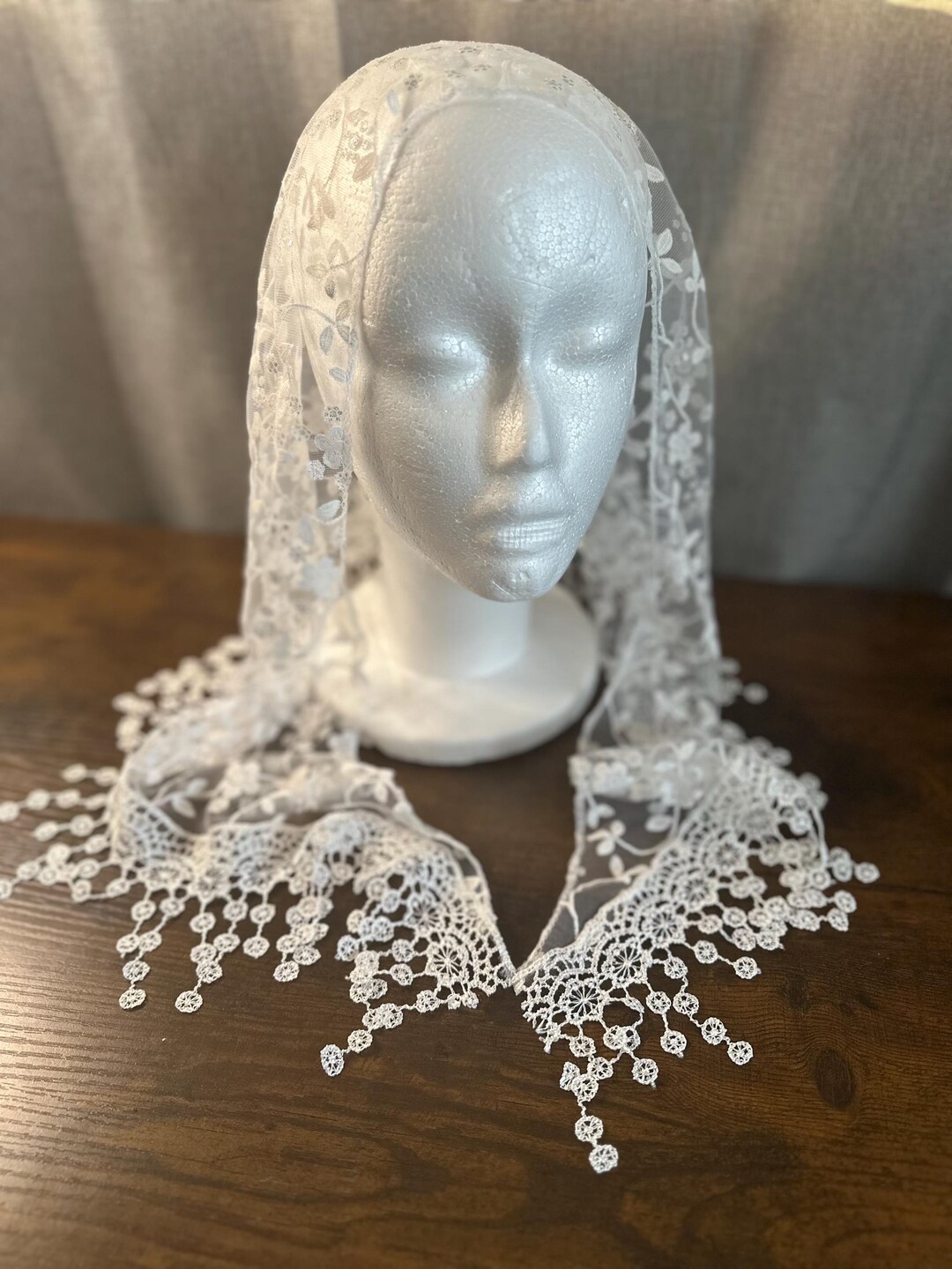 Lace Chapel Veil/mantilla for Catholic Mass - White - Etsy