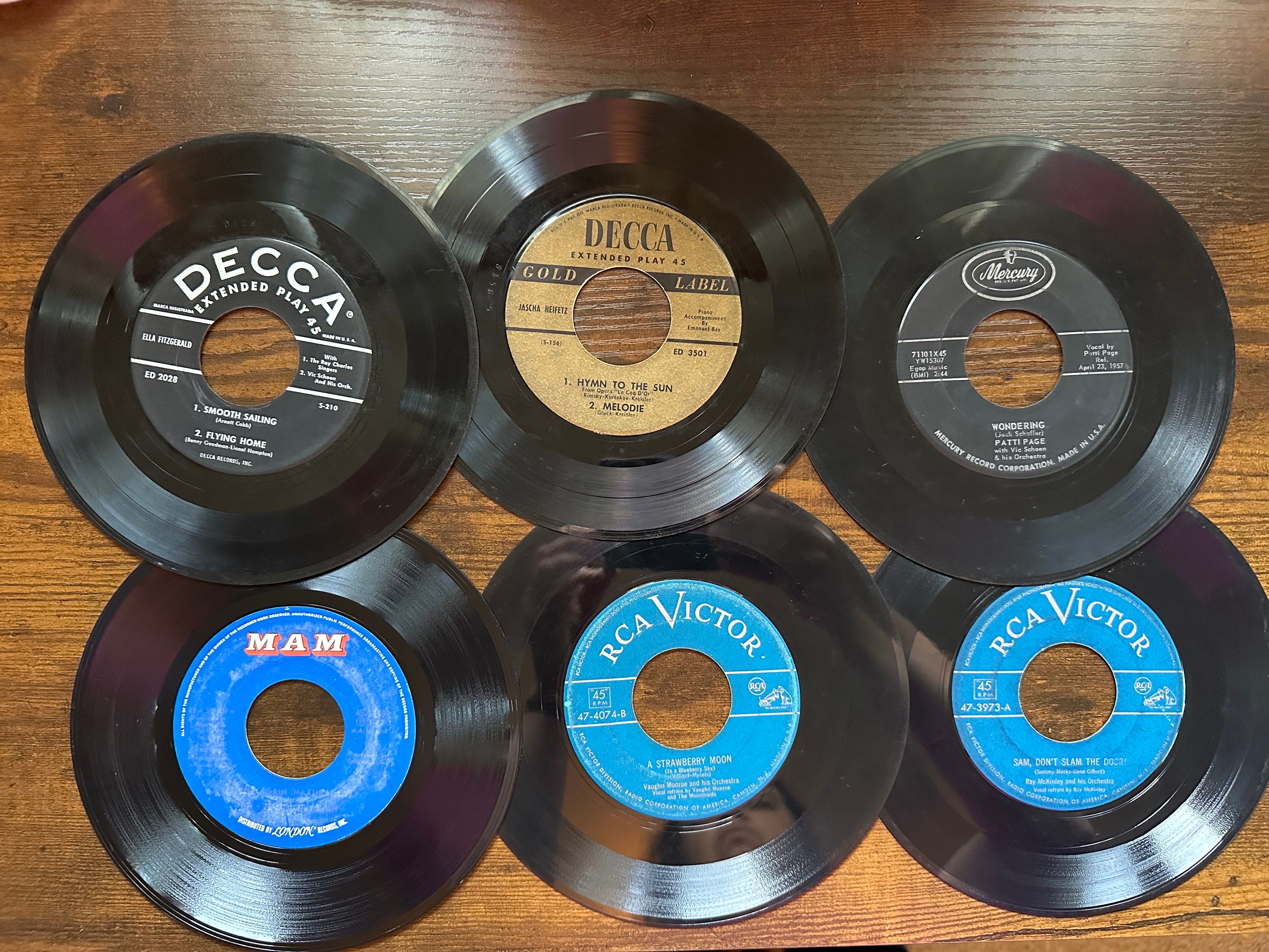 Vintage 45 Records - Lot of 6 - Great for Crafting - Etsy