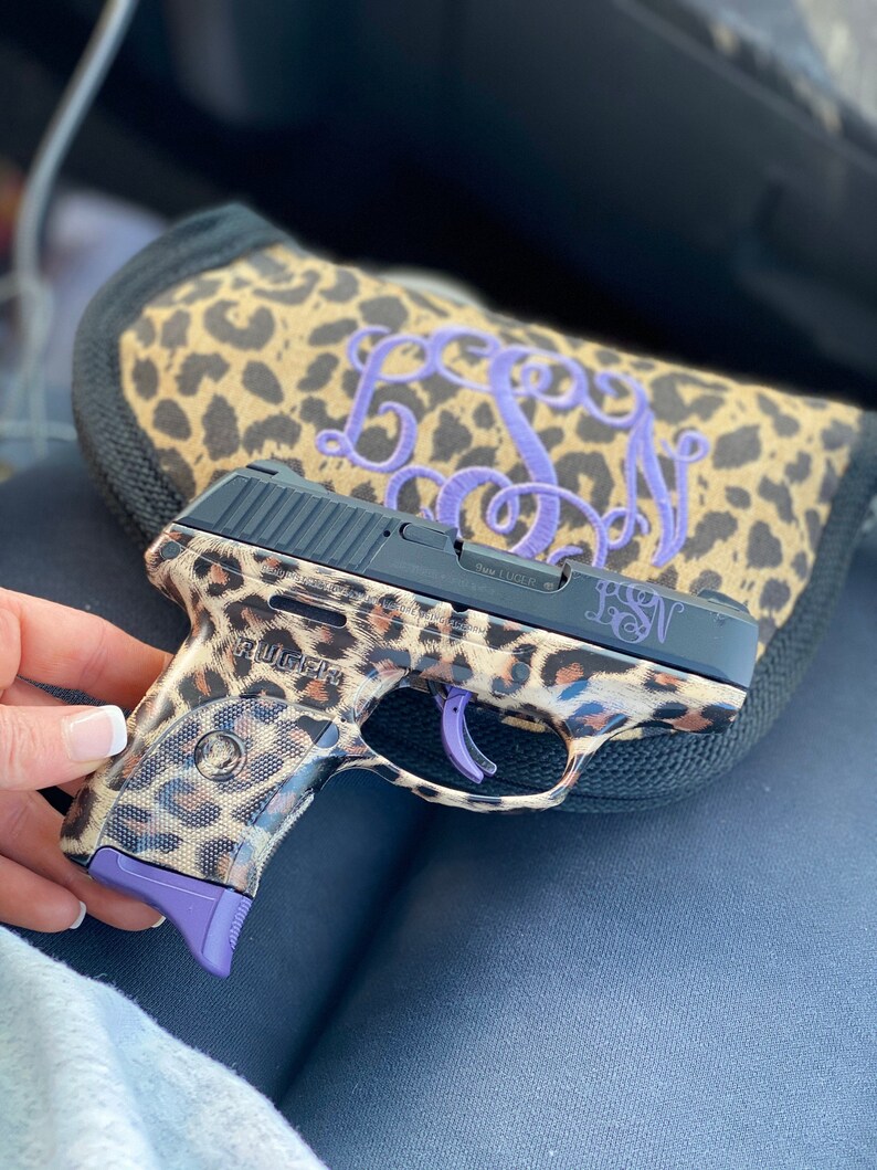 Cheetah and Leopard Print Pistol Case Options Monogrammed | Etsy