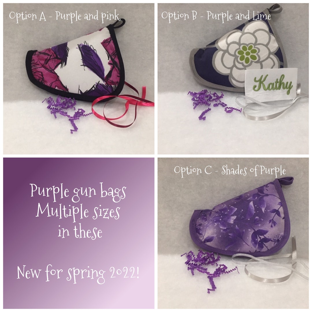 Purple Print Gun Bags Hand Gun Cases - Multiple Sizes Available ...