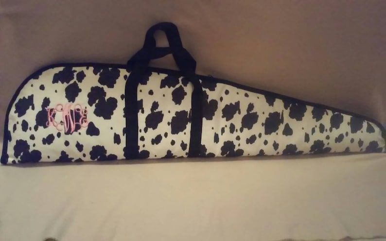 Cow print rifle/shotgun case Monogrammed ShotGun Case | Etsy