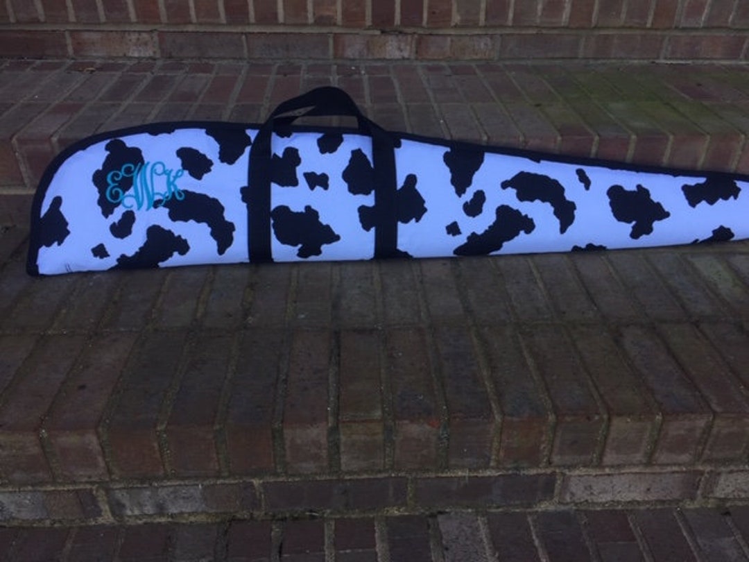 Cow Print Rifle/shotgun Case Monogrammed Shotgun Case Personalized Gun ...