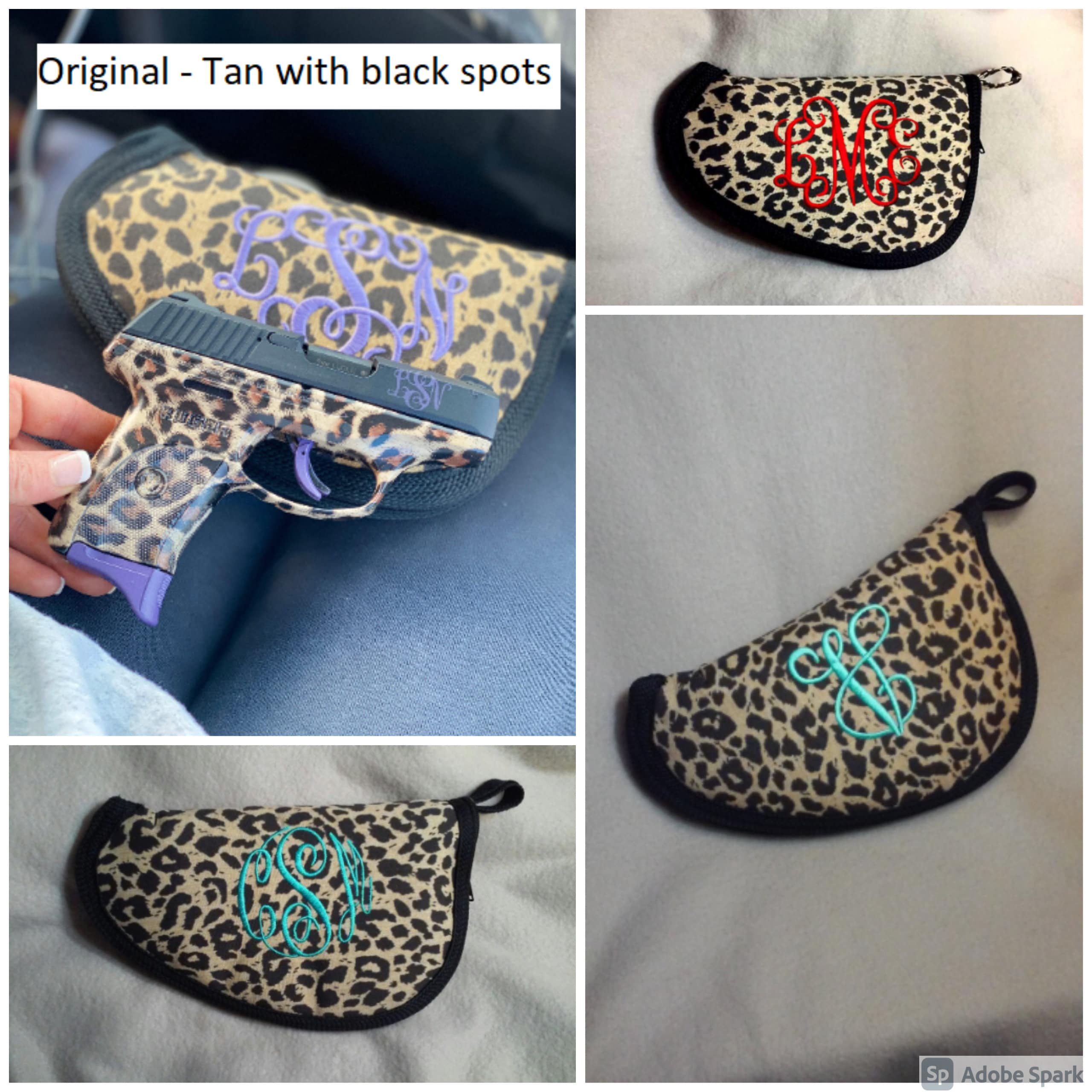 Cheetah and Leopard Print Pistol Case Options Monogrammed | Etsy