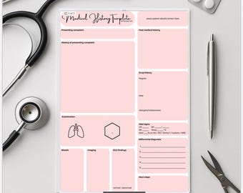 History & Physical Template | Medical School, Medical Student, Nursing Student, Health ...