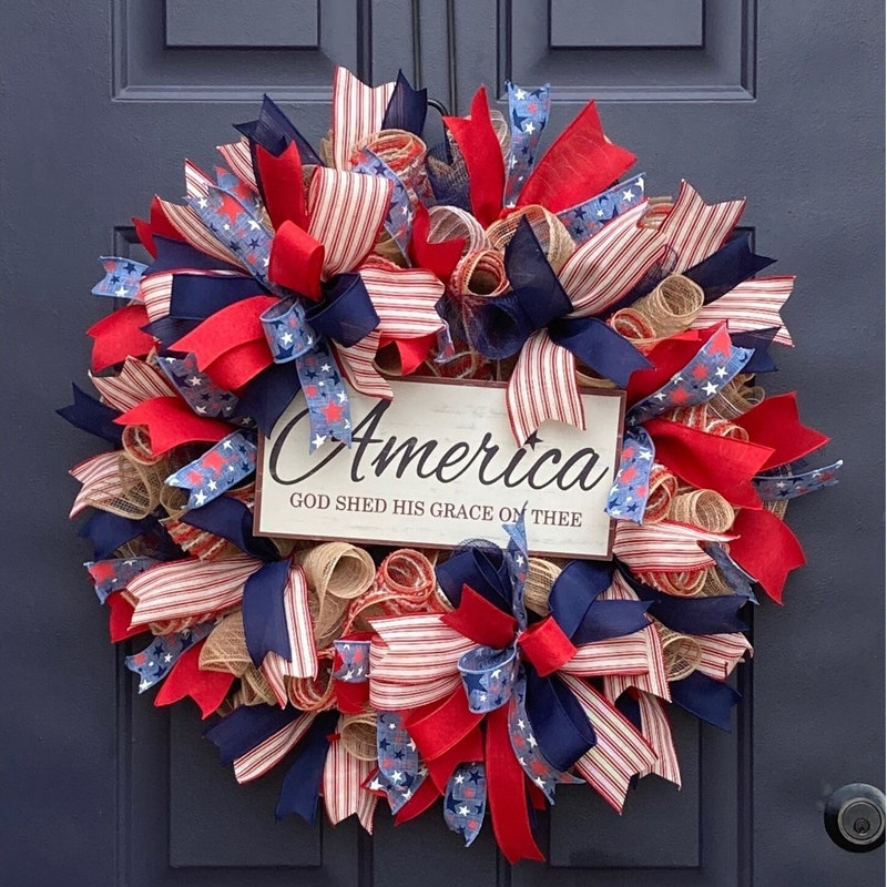 Labor Day Wreath - Etsy