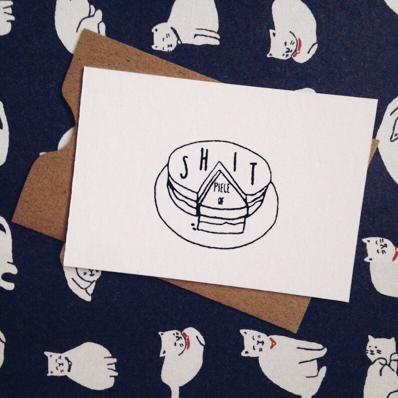 PIECE OF Card With Envelope - Etsy