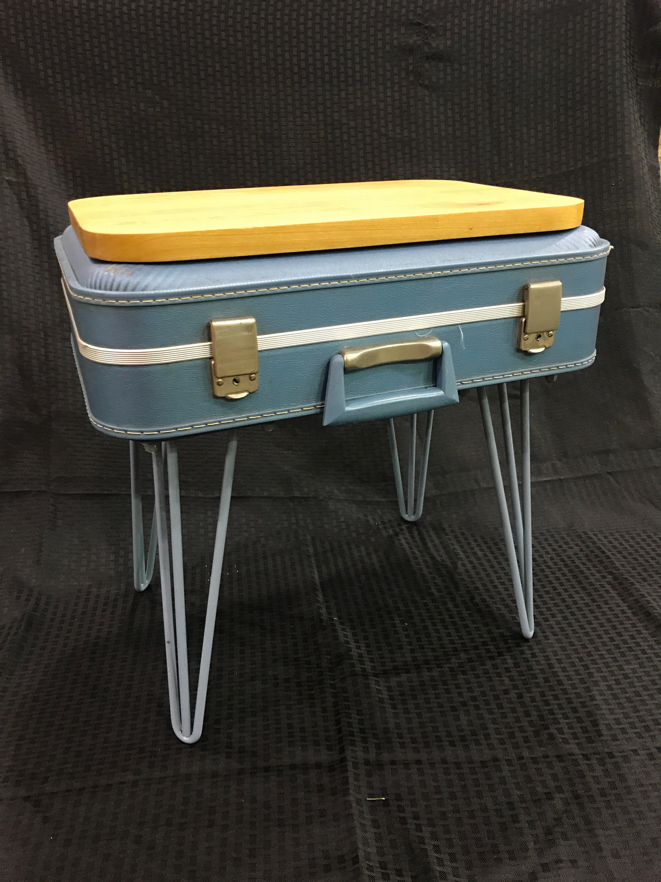 Blue Accent Suitcase Table - Etsy