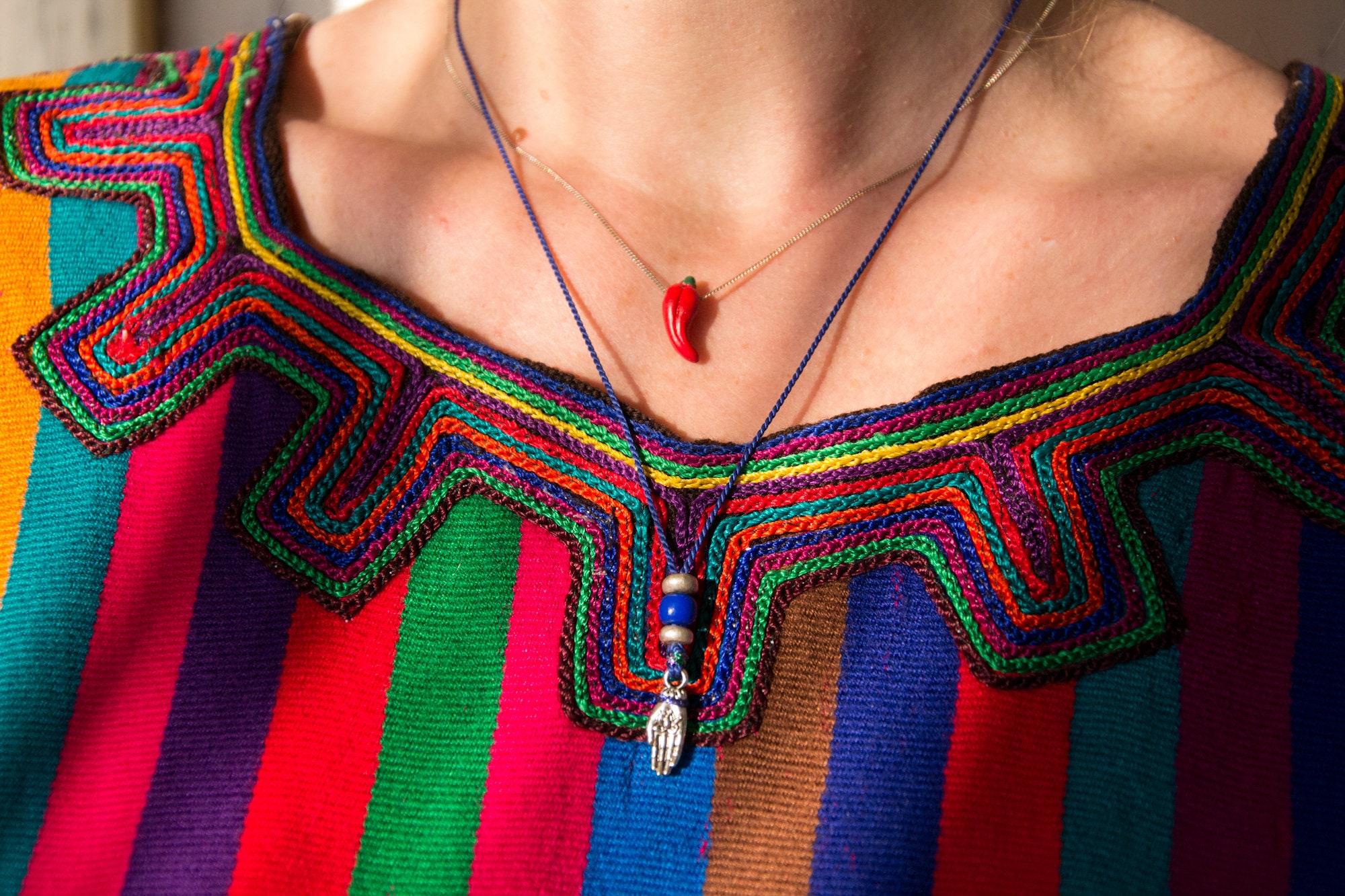 Chili Pepper Necklace: Ceramic Chile Short Necklace for Spicy Food ...