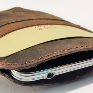 Handmade Real Leather Smart Phone Pouch iPhone 6 - Etsy
