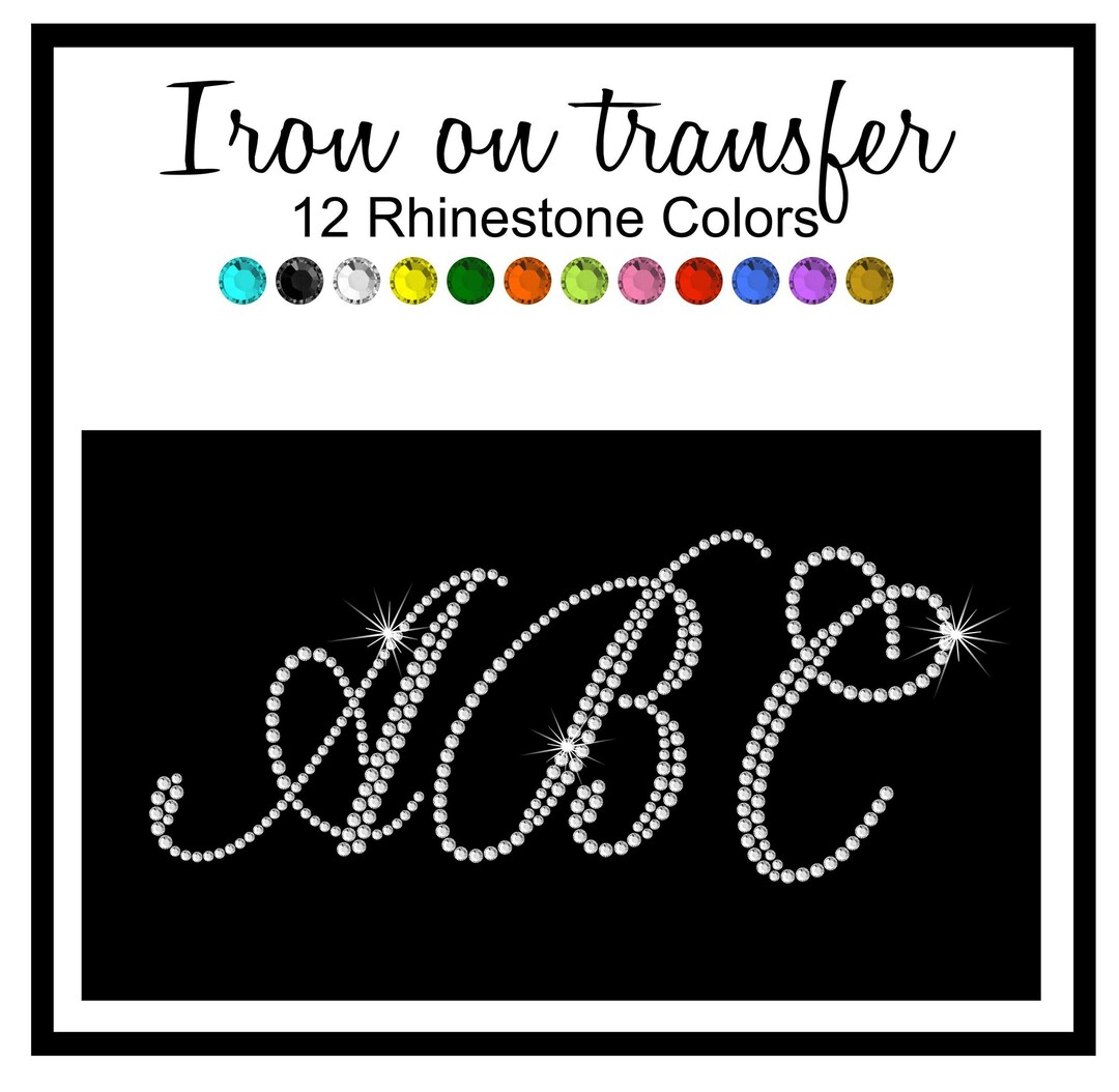 Iron on Letters, Alphabet Monogram Letters Made From Rhinestones Are a ...