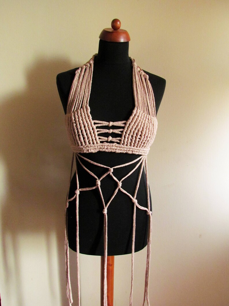 Macrame top Designer boho tribal ethnic macrame clothing | Etsy