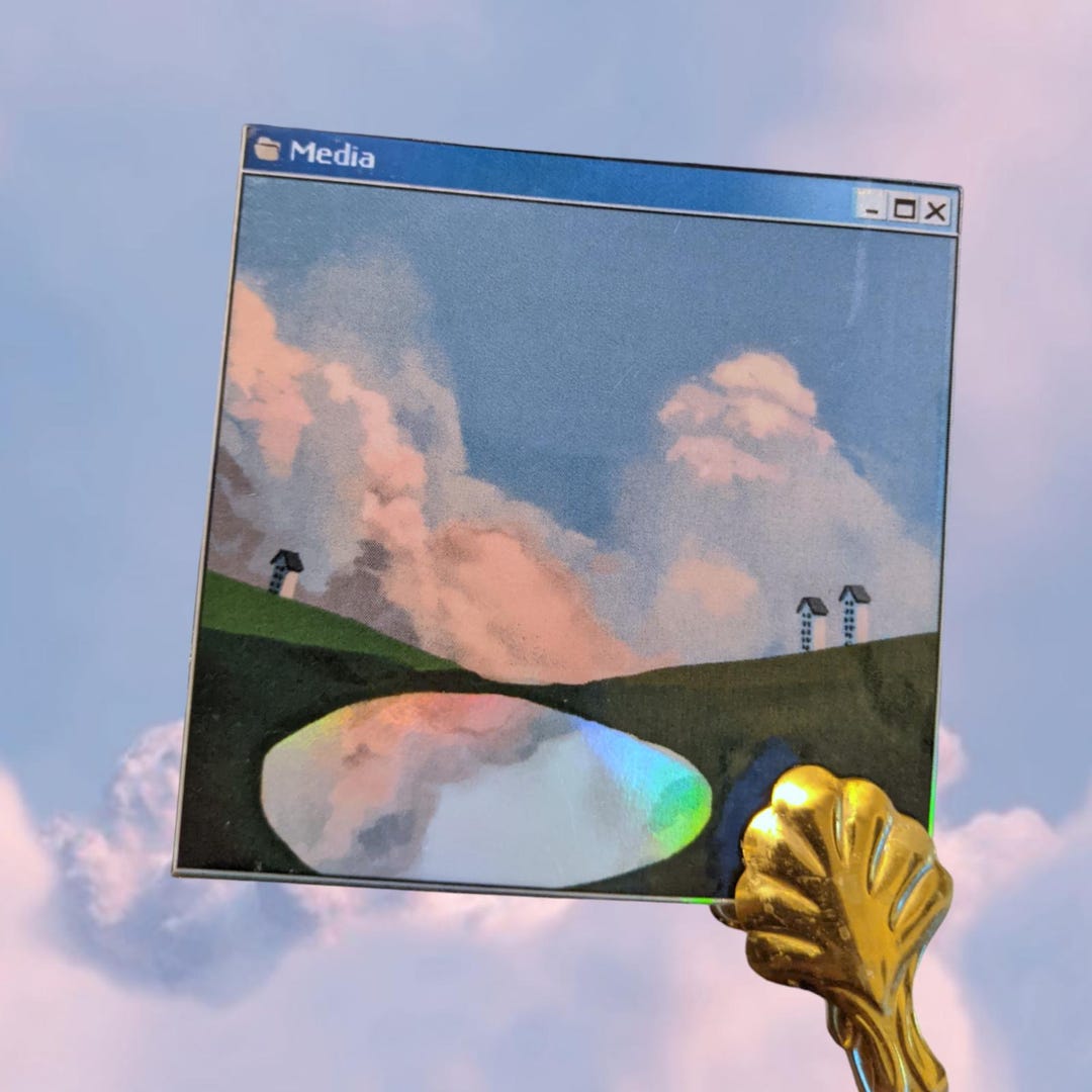 2.5 Inch Dreamcore Lake Window Partial Holographic Vinyl Sticker - Etsy