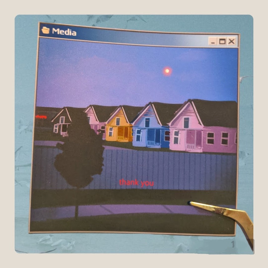 Dreamcore Neighborhood Window Vinyl Sticker - Etsy Canada