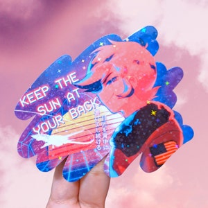 Sun at Your Back Vaporwave Borderless Vinyl Sticker - Etsy