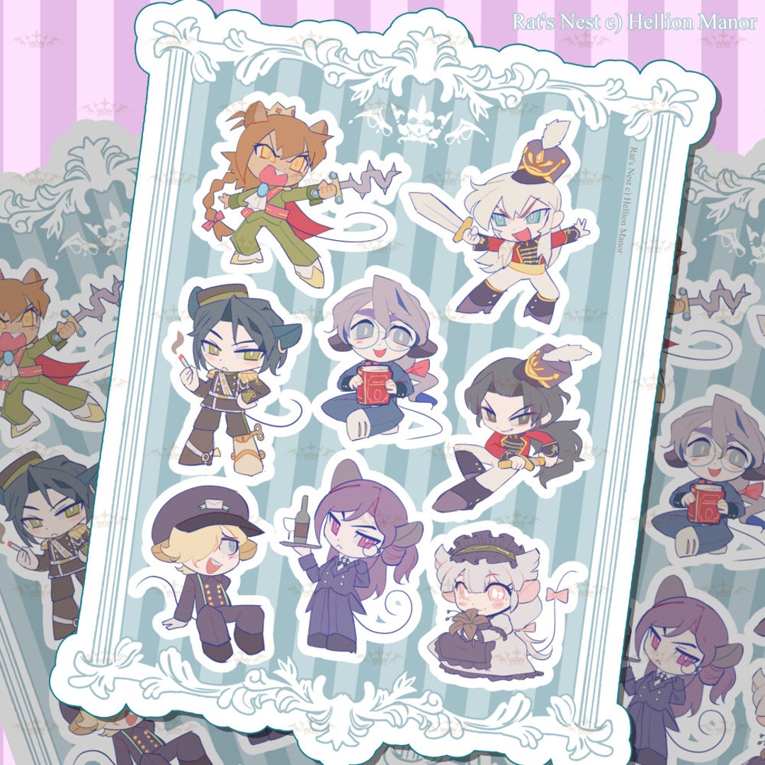 Rat's Nest Chibi Character Sticker Sheet - Etsy