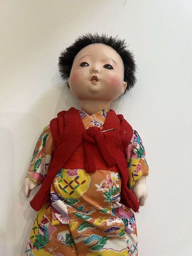 Japanese Ichimatsu Dolls Girl and Baby Kaunsai Antique Vintage Dolls ...