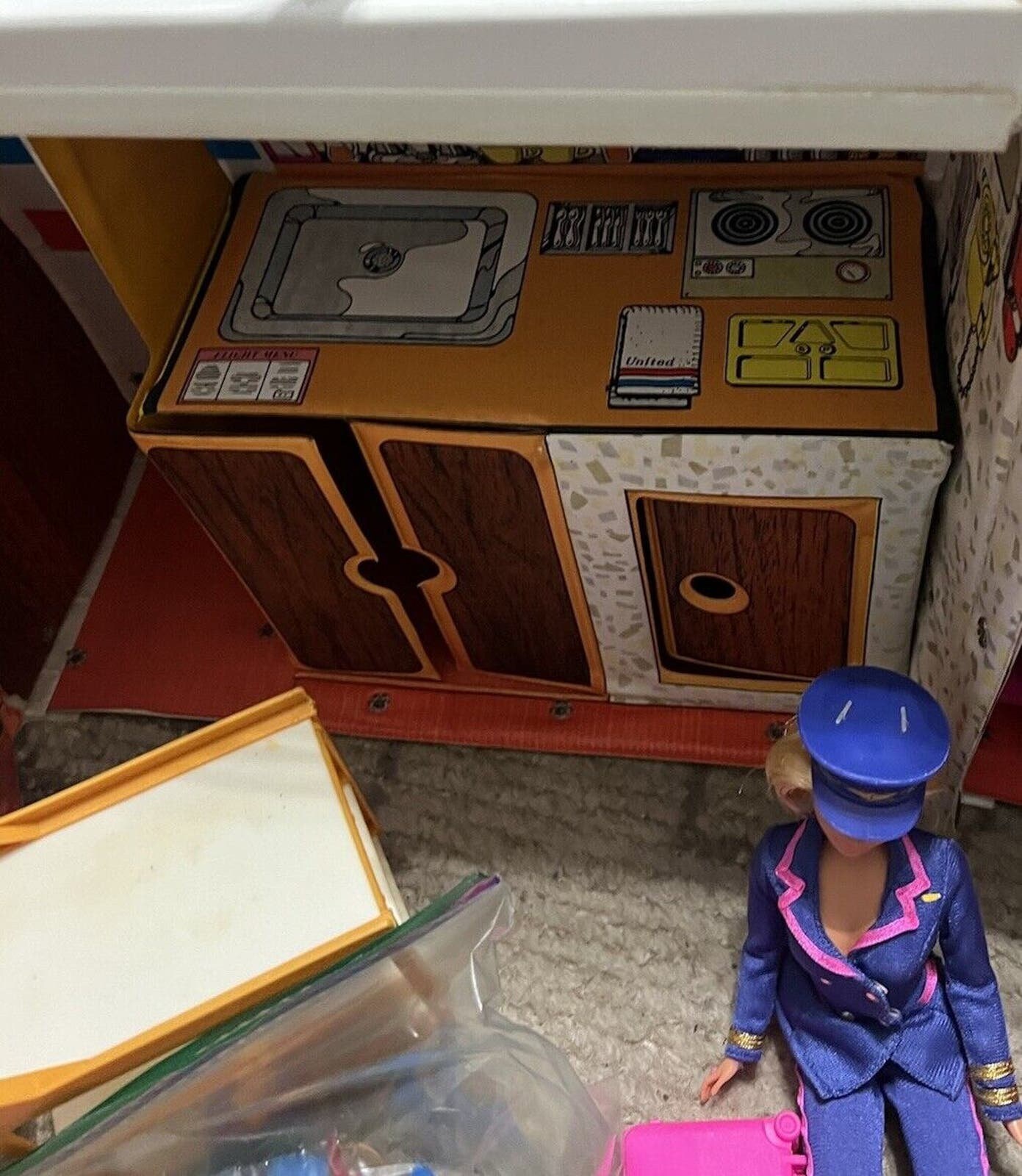 Vintage Barbie Friend Ship Airplane Case 1970s Mattel 8639 W ...