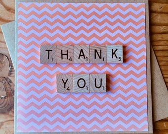 Scrabble Thank You - Etsy