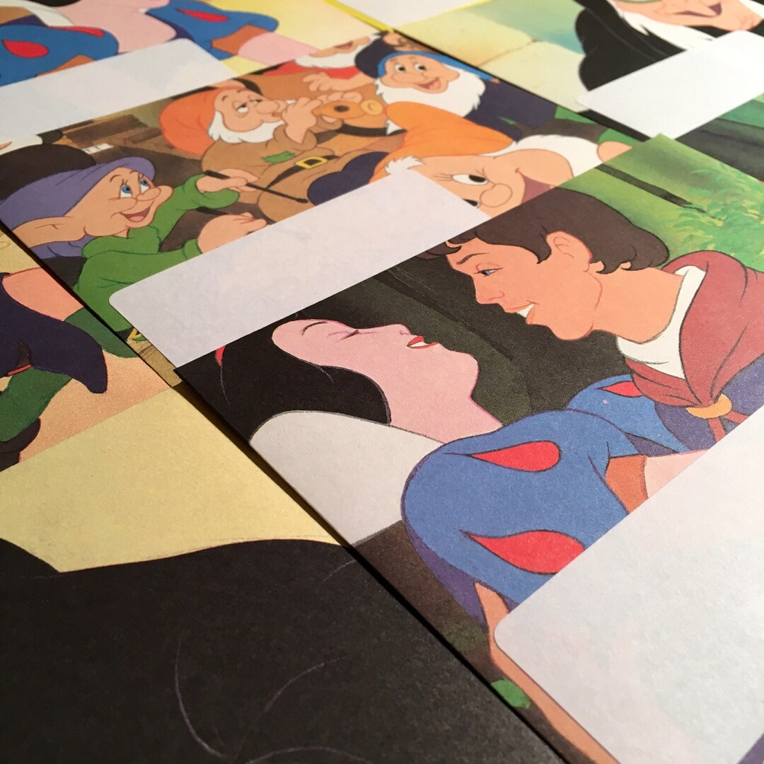 Snow White Disney Letter Writing Set With Handmade Envelopes. Seven ...