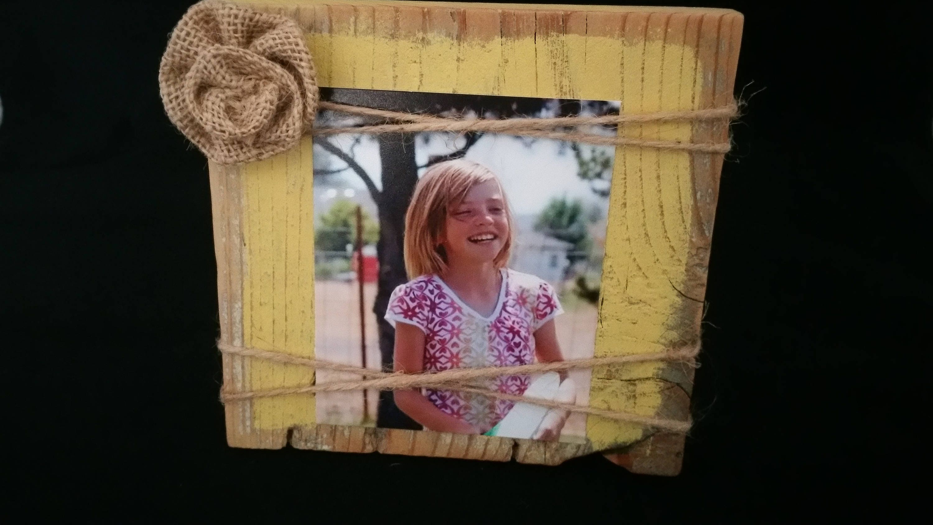 Rustic 4x3 Wood Frame Farmhouse Frame With Twine Small - Etsy