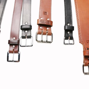 Heavy 2" Dark Walnut-double Prong- Bullhide Leather Tool Belt ...
