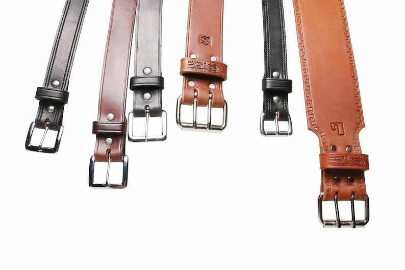Oiled Russet Bullhide Leather Tool Belt - Heavy Duty Construction (made ...