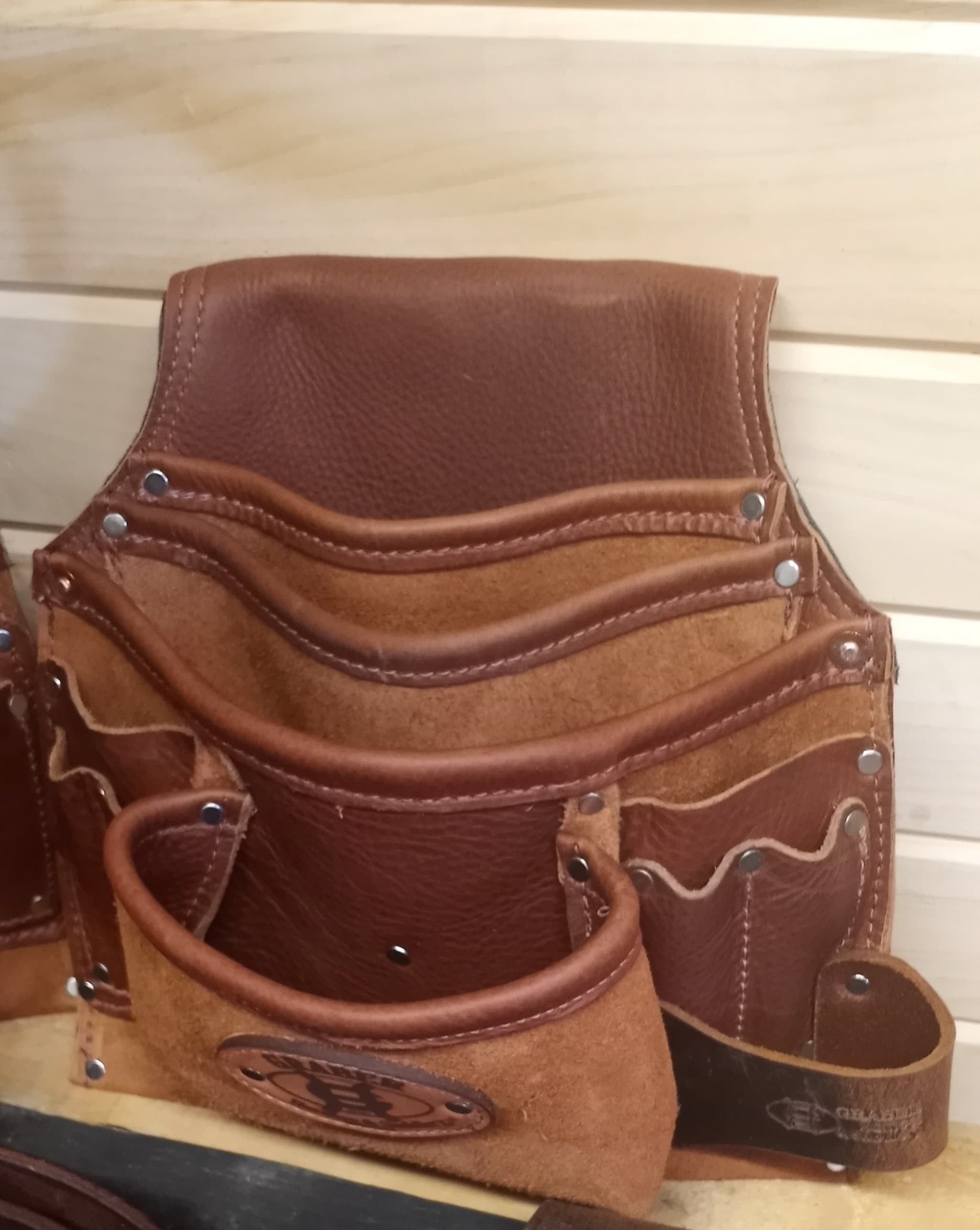 Graber"handmade Leather Carpenter Tool Belt With Sheepskin Suspenders ...