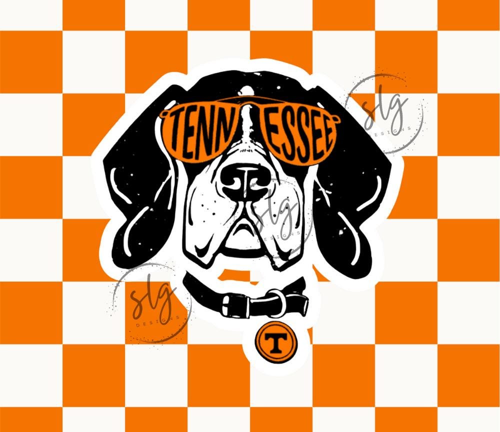 Tennessee VOLS Volunteers / SMOKEY / Orange Checkerboard Tumbler Design ...