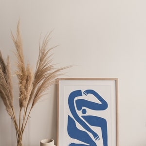 Blue Body Abstract Illustration. Printable Artwork. Download the Files ...