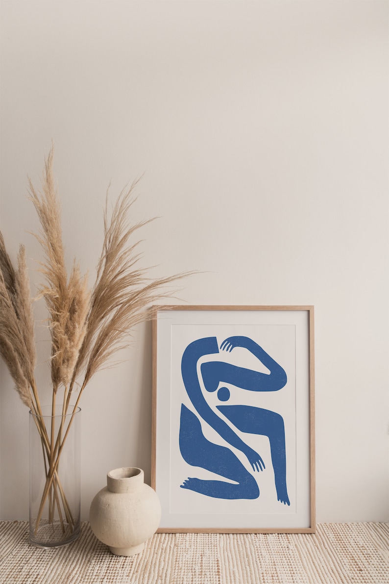 Blue Body Abstract Illustration. Printable Artwork. Download the Files ...