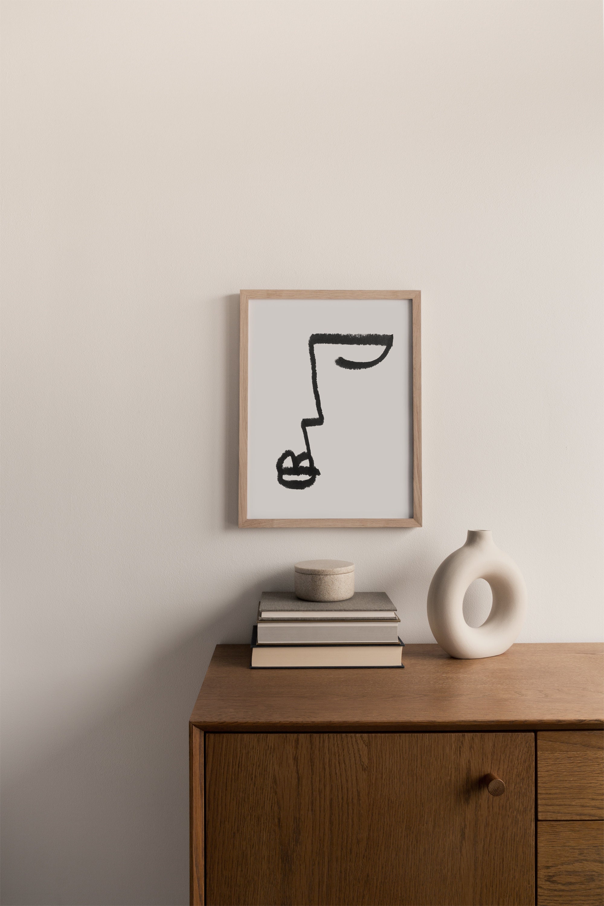 Minimal One Line Art. Illustration of a Face. Digital Download. - Etsy