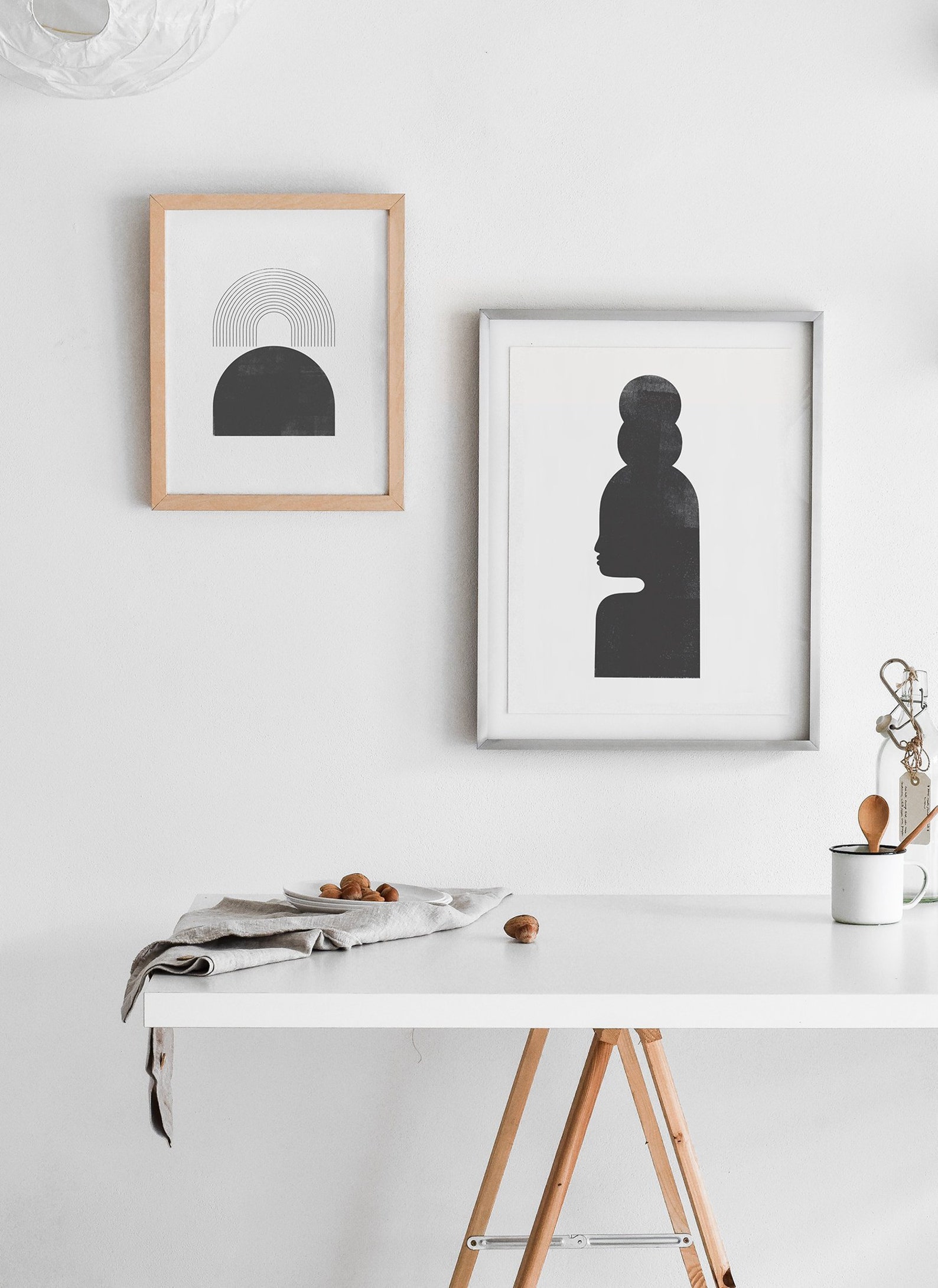 Original Abstract Woman Figure, Woodblock Style Illustration. Download ...