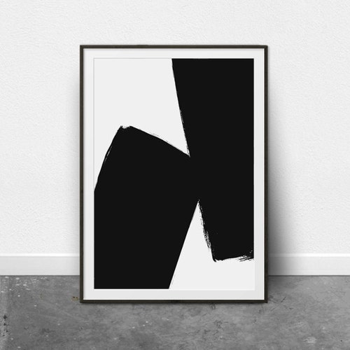 Black and White Abstract Printable Art Print Abstract Ink - Etsy