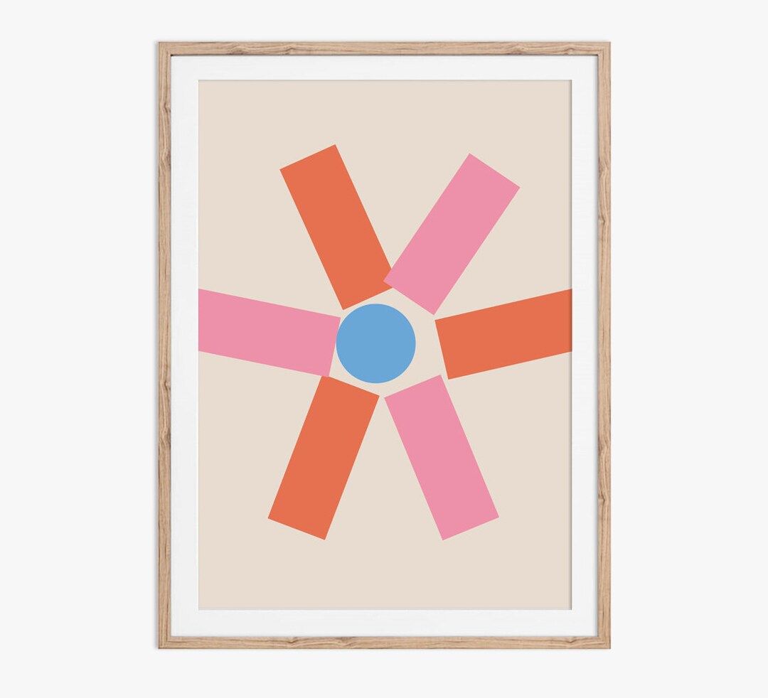 Happy. A Colorful Geometric Design. Digital Files for an Instant ...