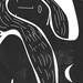 Moon River. Female Nude. Linocut Style Illustration. Download Instantly ...